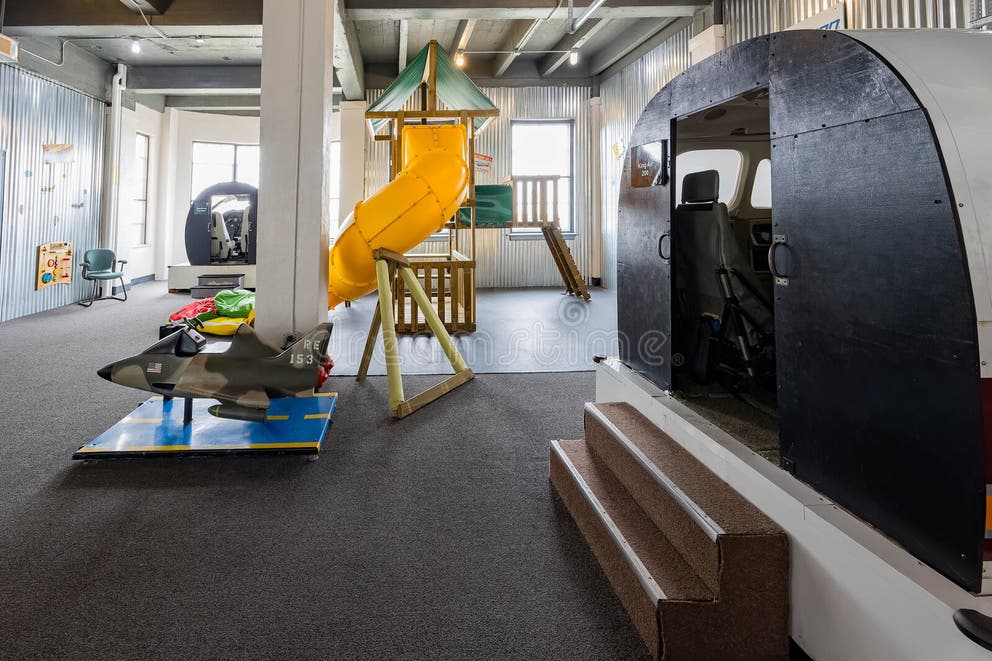 Interior View of a Flight Simulation Device in the Aviation Museum ...