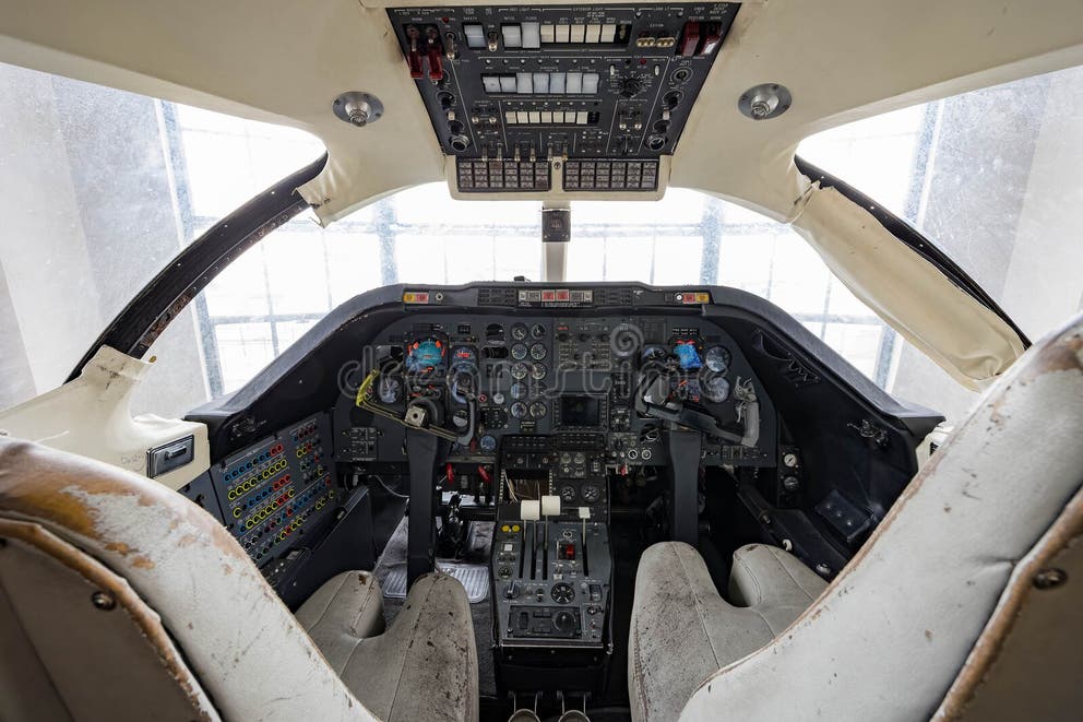 Interior View of a Flight Simulation Device in the Aviation Museum ...