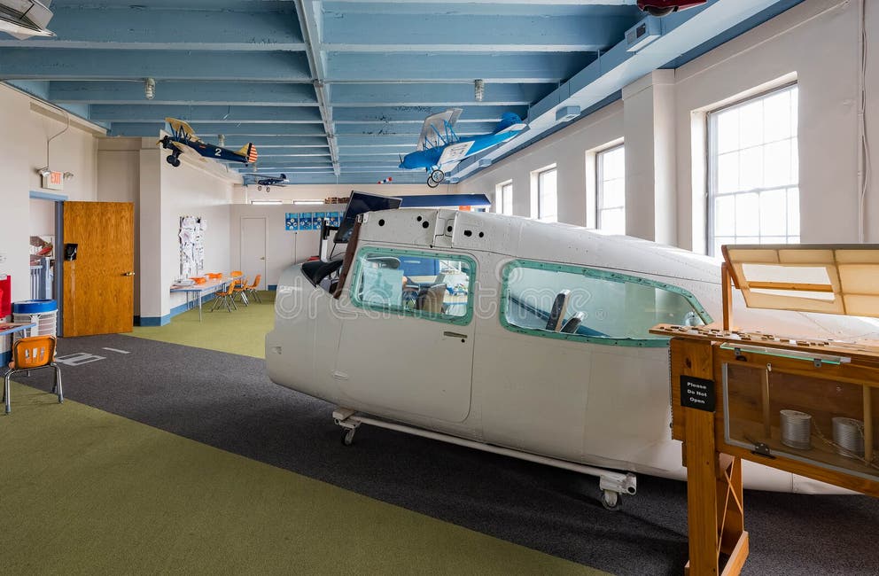 Interior View of a Flight Simulation Device in the Aviation Museum ...