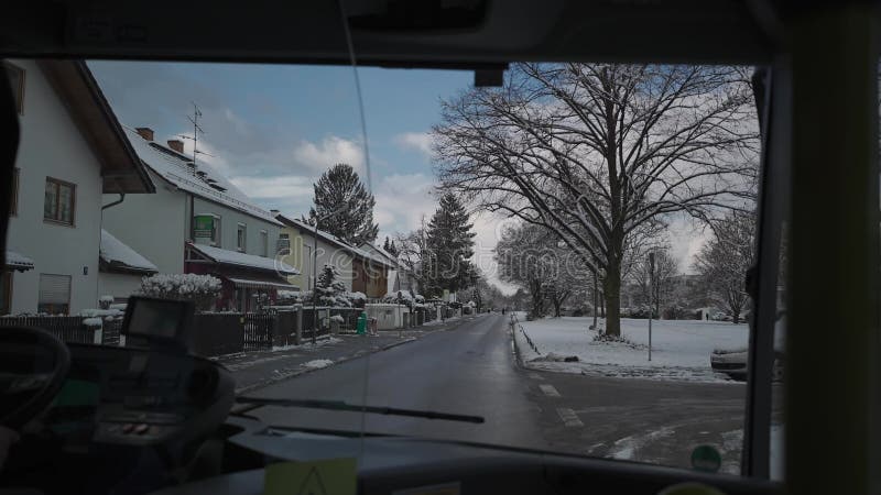 Interior View through Front Windscreen of Bus in Germany, City of ...