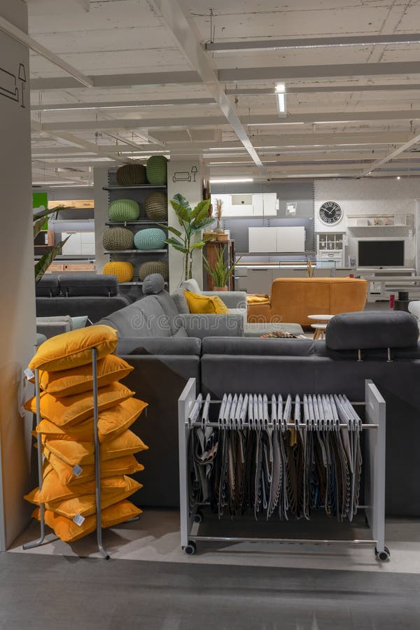 Interior View Furniture Department in Store Stock Image - Image of ...