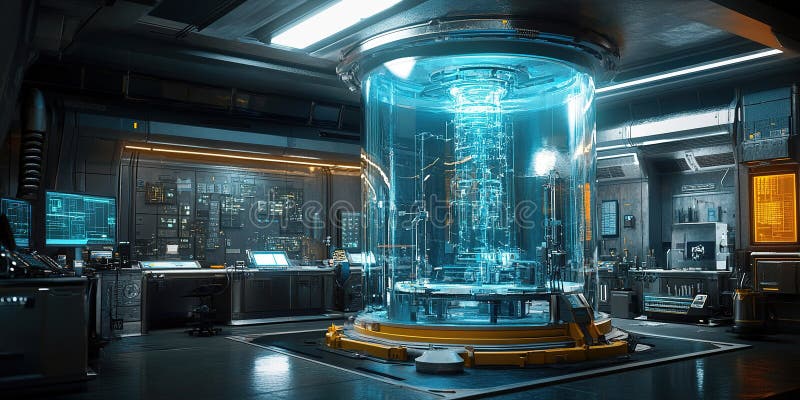 Interior View of a Futuristic Laboratory with Advanced Technology and ...