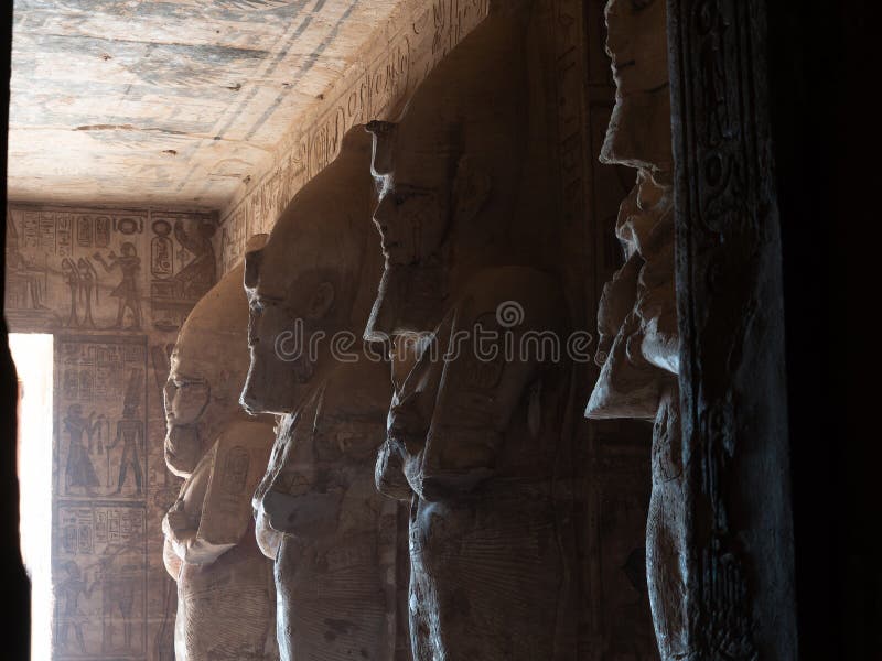 Interior View of the Great Temple of Ramses II Abu Simbel Egypt ...