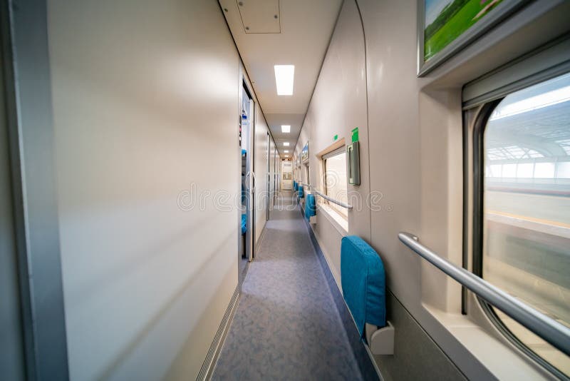 Interior View of a High Speed Rail Train Stock Photo - Image of metro ...