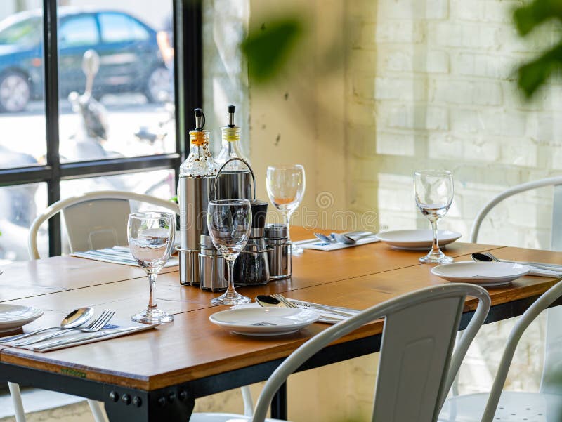Interior View of an Italian Restaurant Stock Image - Image of summer ...