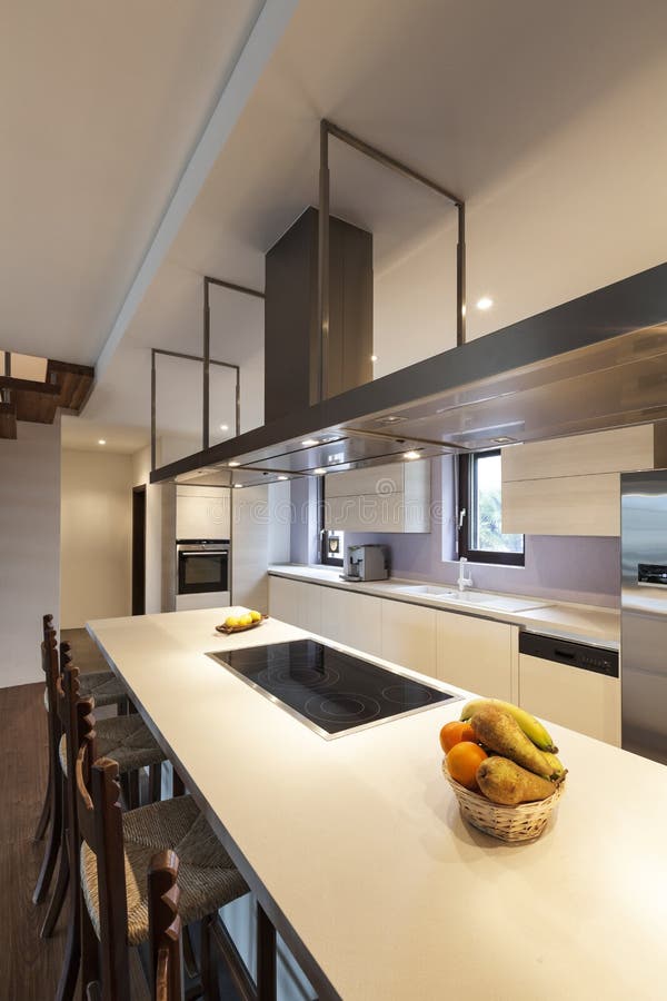 Interior, View of the Kitchen Stock Photo - Image of comfortable ...