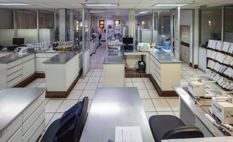 Interior View of the Lab in Fabrica La Rojena Distillery Editorial ...