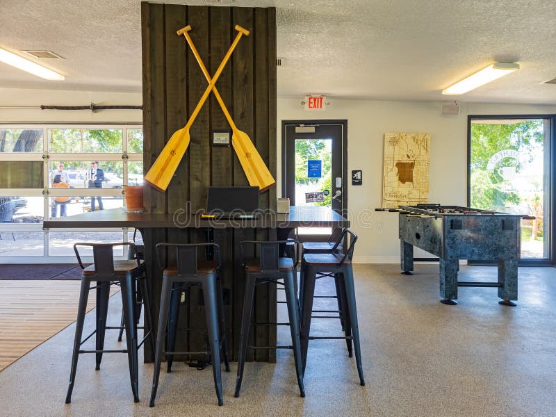 Interior View of the Lake Overholser Boathouse and Cafe Editorial Stock ...