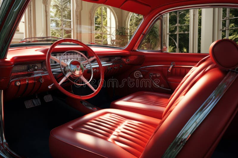 Interior View of a Large Luxury Car. Stock Illustration - Illustration ...