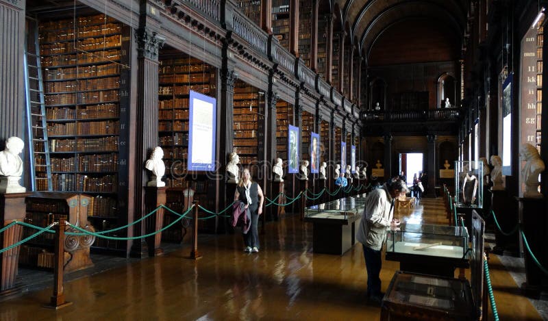 The Long Room In The Trinity College Old Library In Dublin Ireland ...