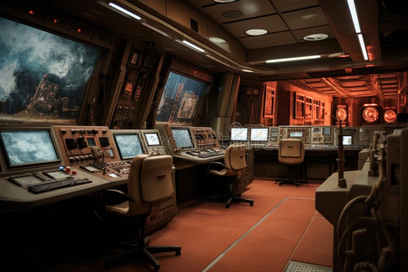 Interior View of Mars Simulation Habitat Control Room Stock ...