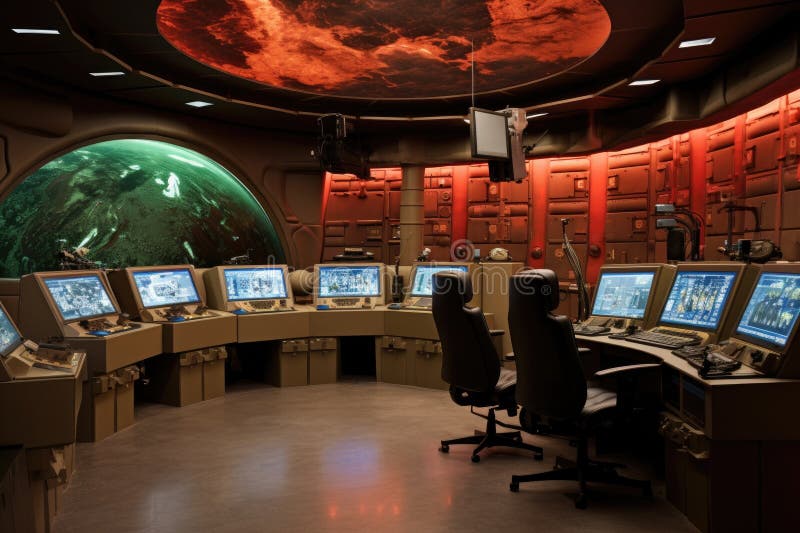 Interior View of Mars Simulation Habitat Control Room Stock ...