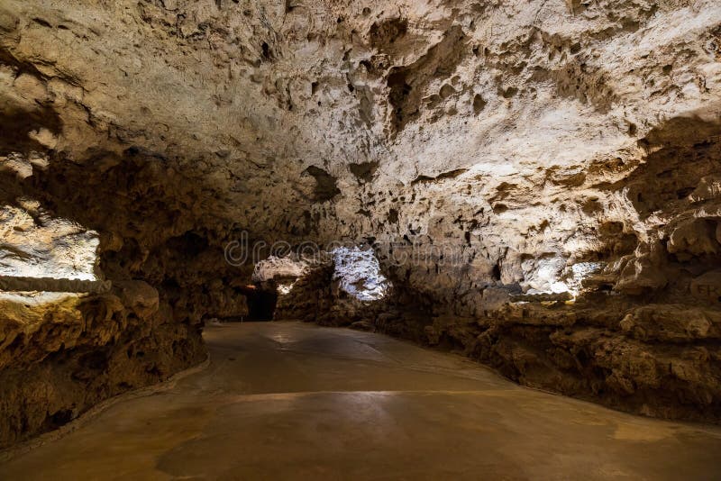 Interior View of the Meramec Caverns Stock Photo - Image of light ...