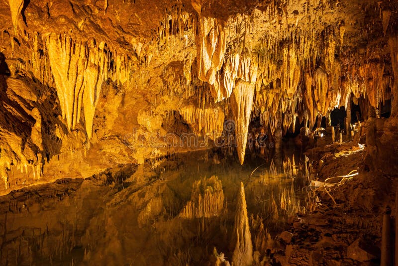 Interior View of the Meramec Caverns Stock Photo - Image of travel ...