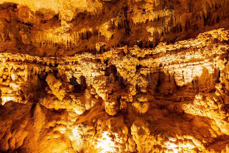 Interior View of the Meramec Caverns Stock Photo - Image of sullivan ...