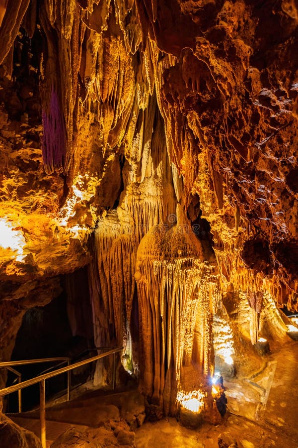 Interior View of the Meramec Caverns Stock Image - Image of natural ...