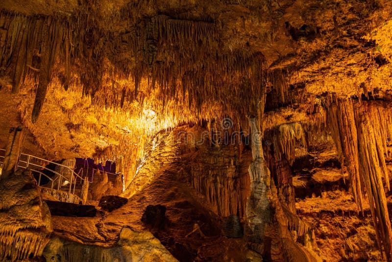 Interior View of the Meramec Caverns Stock Photo - Image of sullivan ...