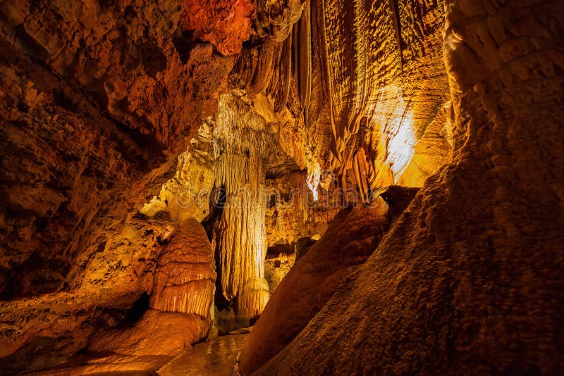 Interior View of the Meramec Caverns Stock Photo - Image of travel ...