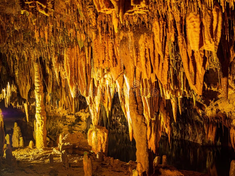 Interior View of the Meramec Caverns Stock Photo - Image of united ...