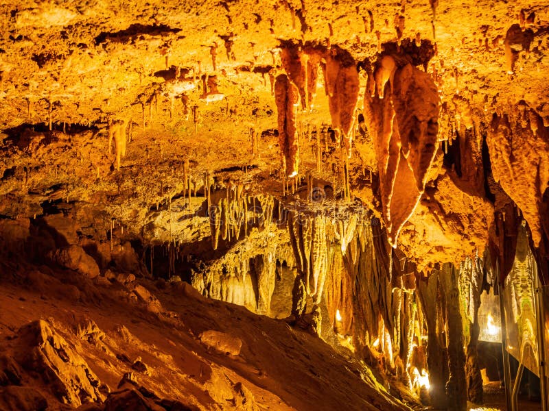 Interior View of the Meramec Caverns Stock Photo - Image of caverns ...