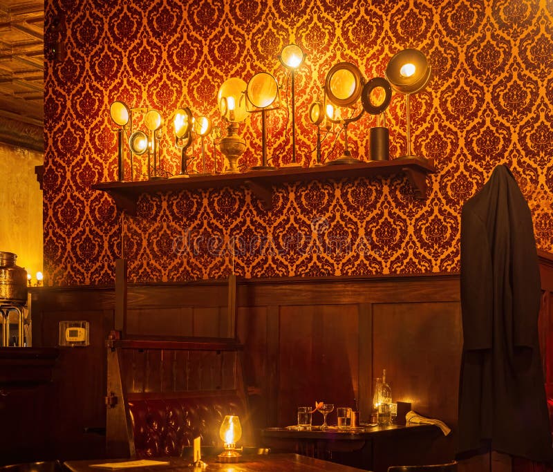 Interior View of a Mid-century Western Style Restaurant Editorial Stock ...