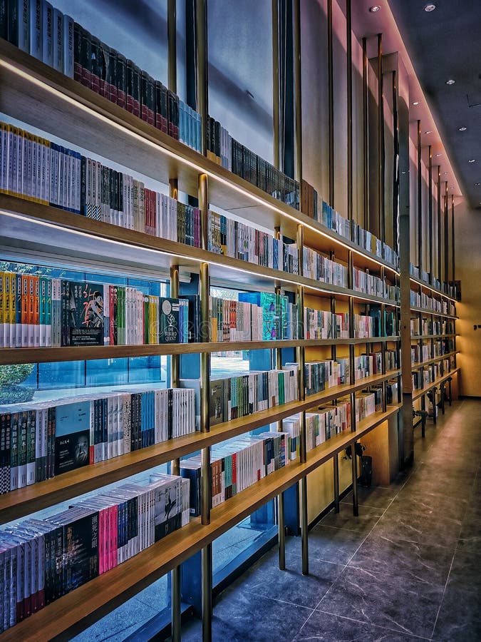 Interior View of Modern Book Store in Wuhan City Editorial Photo ...