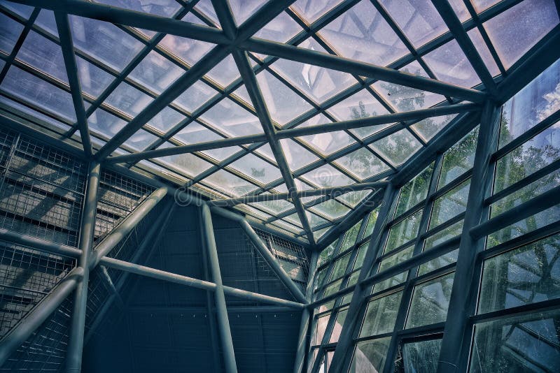 Interior View of Modern Building Stock Photo - Image of ceiling, view ...