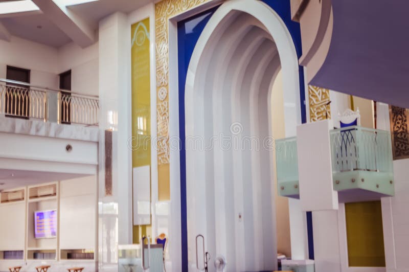 Interior View of Modern Mosque with Beautiful Structure Stock Image ...