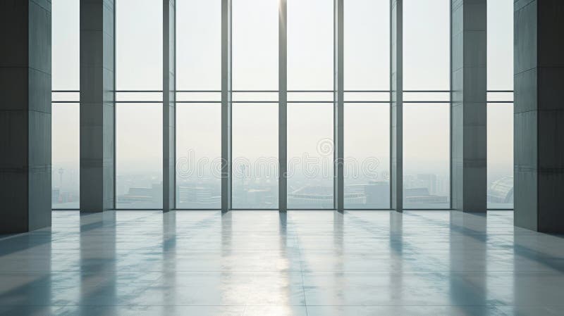 Interior View from a Modern Office, with a Clear Sightline through ...