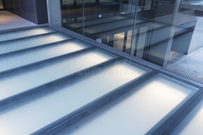 Interior View of Modern Pedestrian Walkway. Building Abstract ...