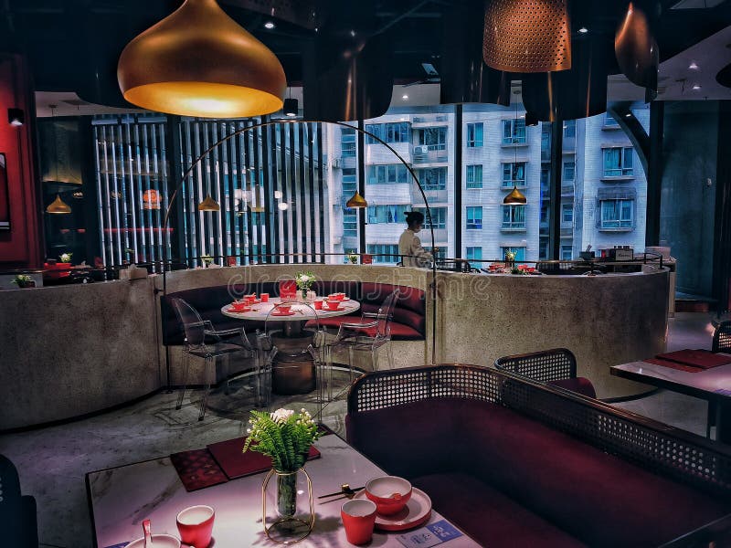 Interior View of Modern Restaurant Editorial Photo - Image of ...