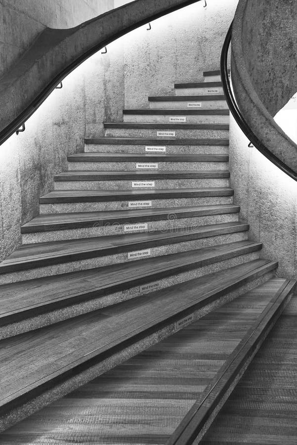 Interior View of Modern Spiral Staircase. Contemporary Architecture ...
