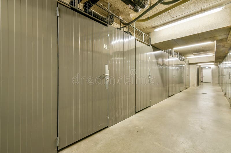 Modern Commercial Storage Facility Systematic Layout Lighting Stock ...