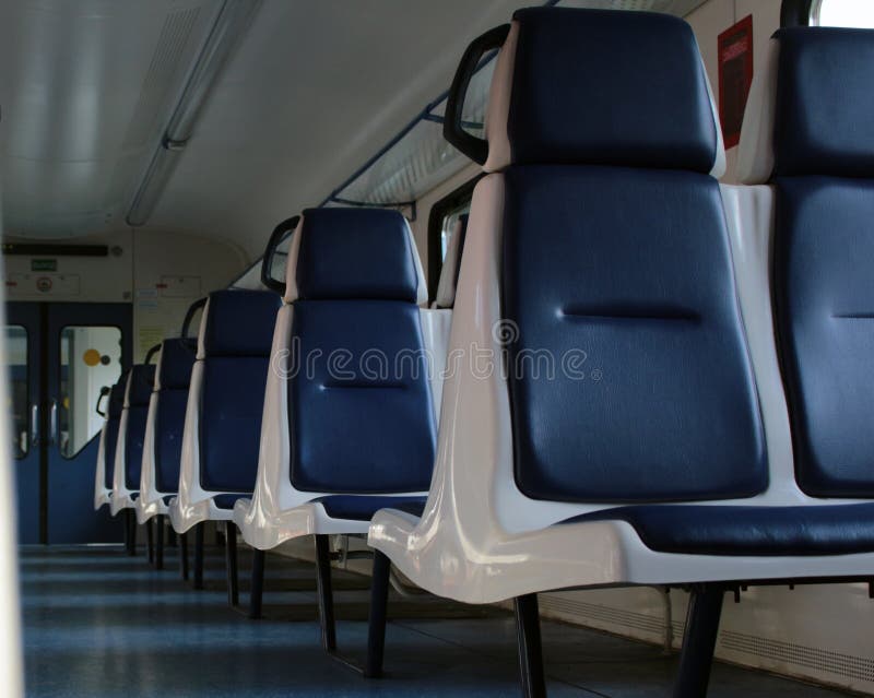 Interior View of a Modern Train Stock Photo - Image of public, metal ...