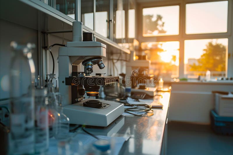Interior View of a Modern, Well-lit Medical Laboratory with Advanced ...