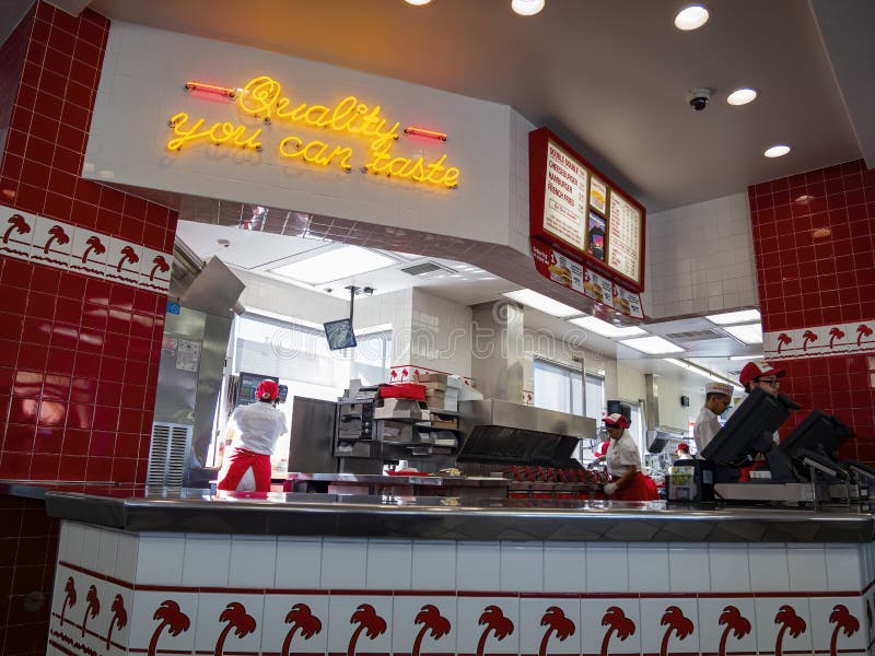 Counter of the Famous in N Out Burger Editorial Stock Photo - Image of ...