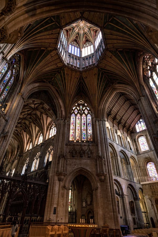 Interior View of Octagon Tower in Ely Cathedral Stock Photo - Image of ...