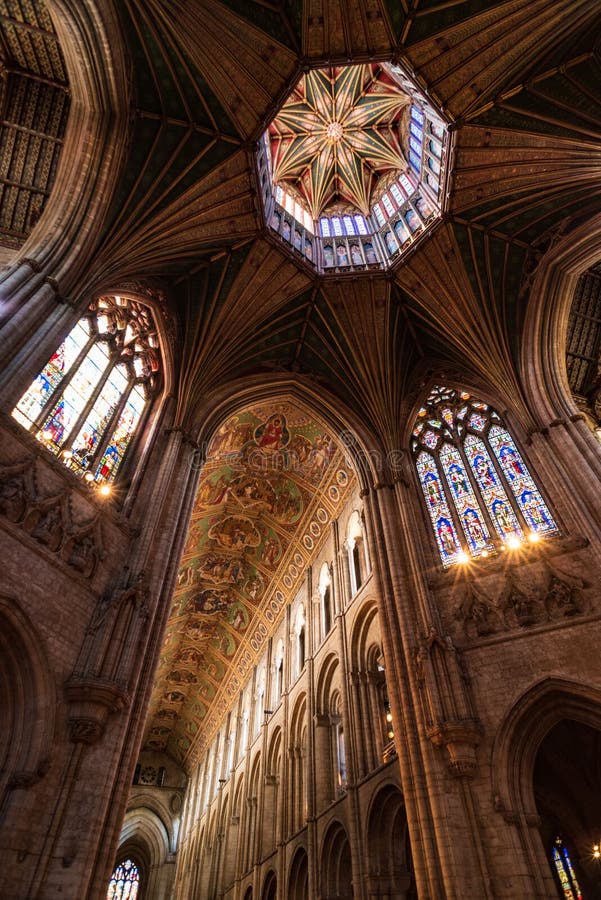 Interior View of Octagon Tower in Ely Cathedral Stock Image - Image of ...