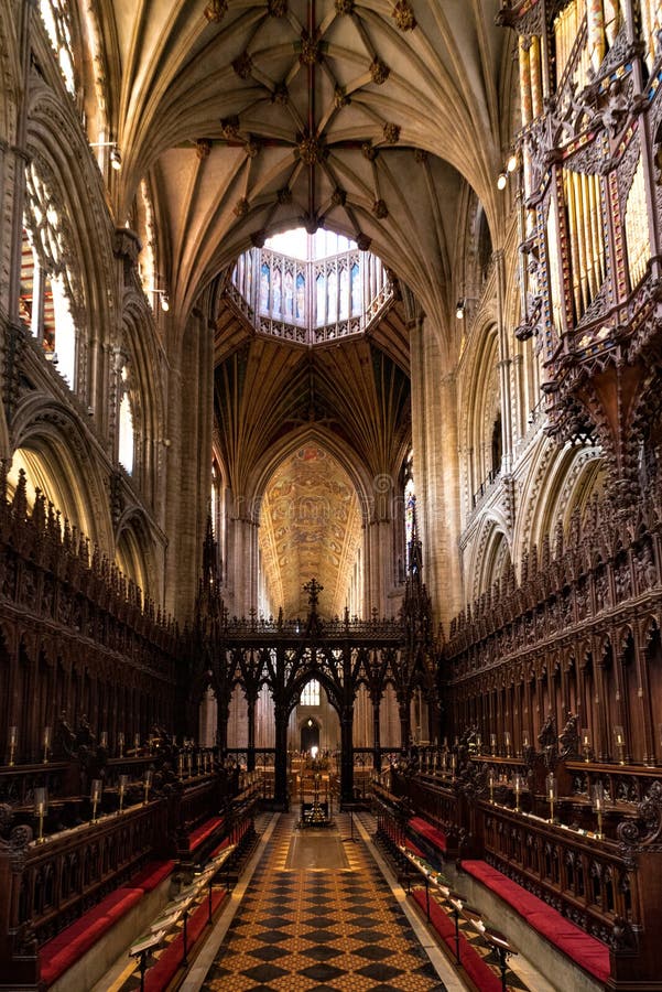 Interior View of Octagon Tower in Ely Cathedral Stock Image - Image of ...
