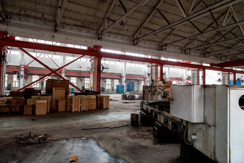 Interior View of an Old Workshop Stock Photo - Image of abandoned ...