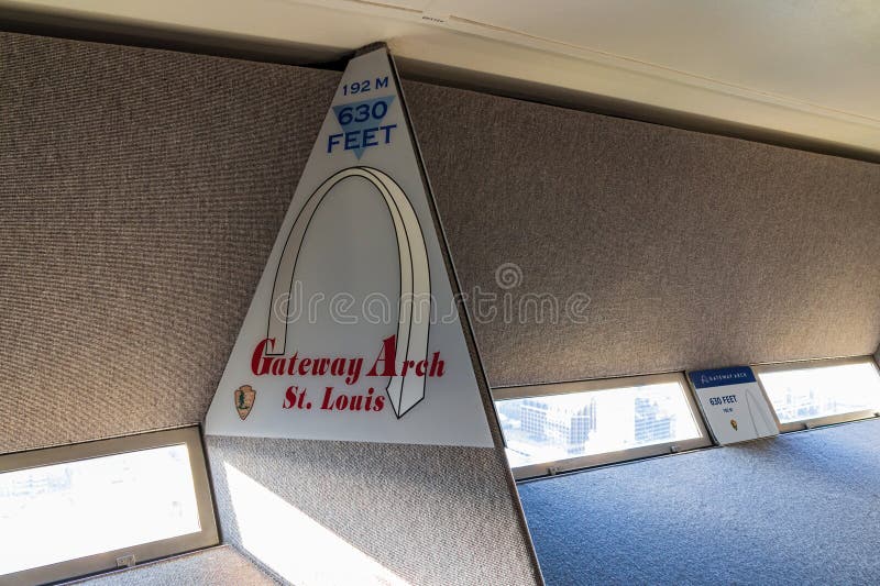 Interior View of the Overlook Bridge of the Gateway Arch Editorial ...