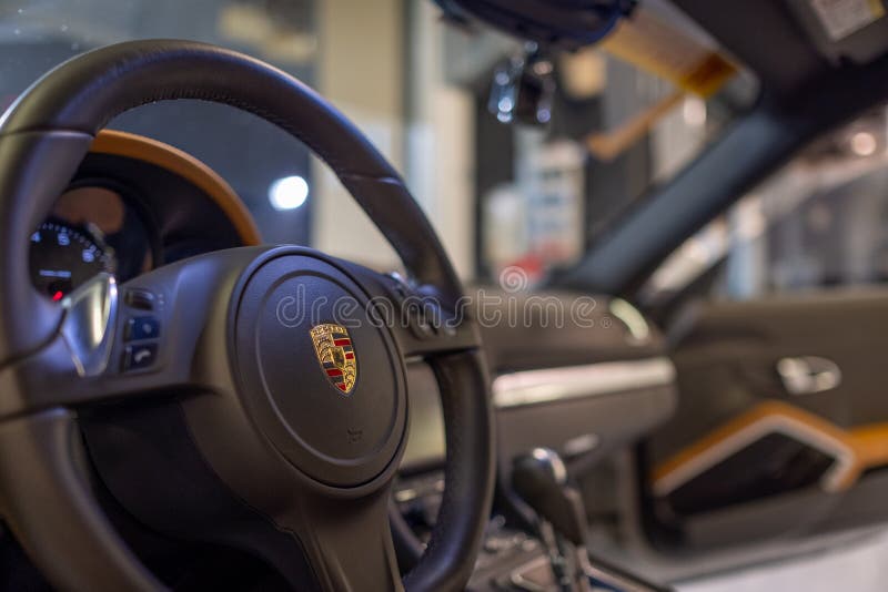 Interior View of Porsche Car a Highly Customized Racing Car Editorial ...