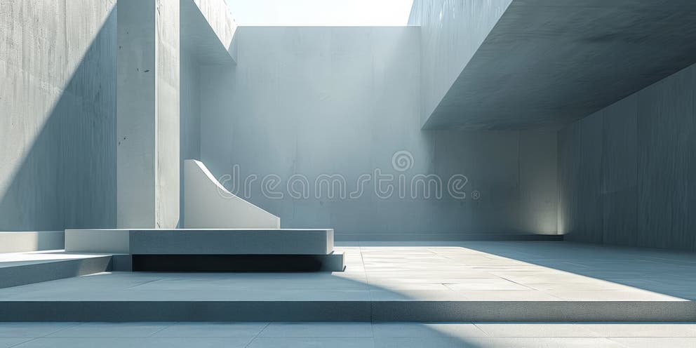 Interior View of a Room with Stairs Ascending Stock Image - Image of ...