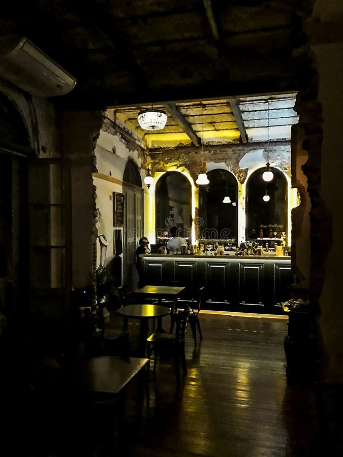 Rustic Style Restaurant Interior Stock Image - Image of interior, food ...