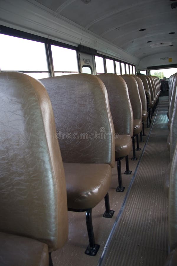 Interior School Bus Seats stock photo. Image of driver - 315290130