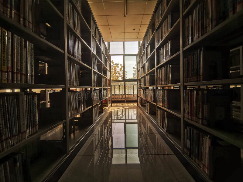Interior View of a School Library in Wuhan City Editorial Stock Photo ...