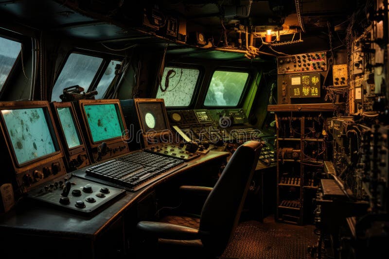 Interior View of a Ship S Cockpit with Control Panel and Control Panel ...