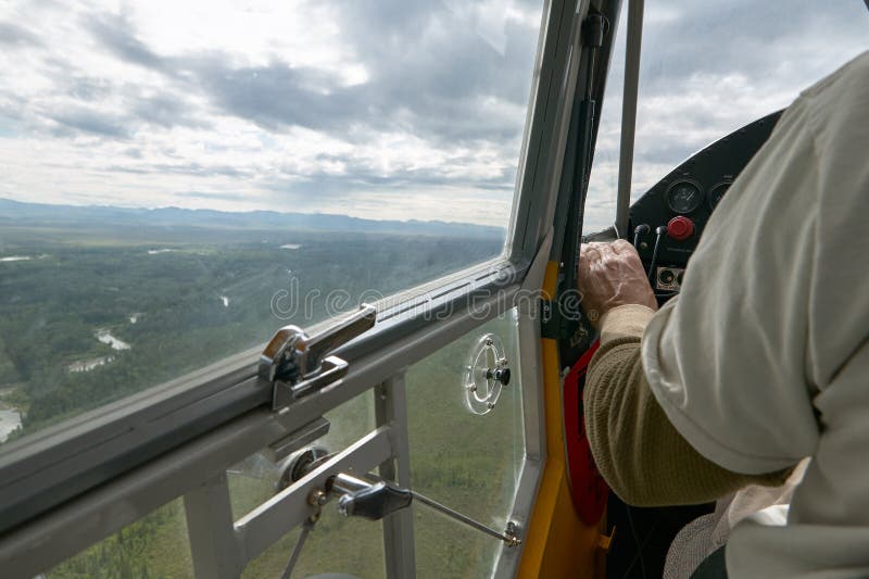 Interior of Pilot Cabine in Actual Modern Passenger Jet Airplane Airbus ...