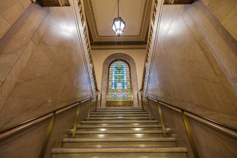 Interior View of the St. Louis Public Library - Central Library Stock ...