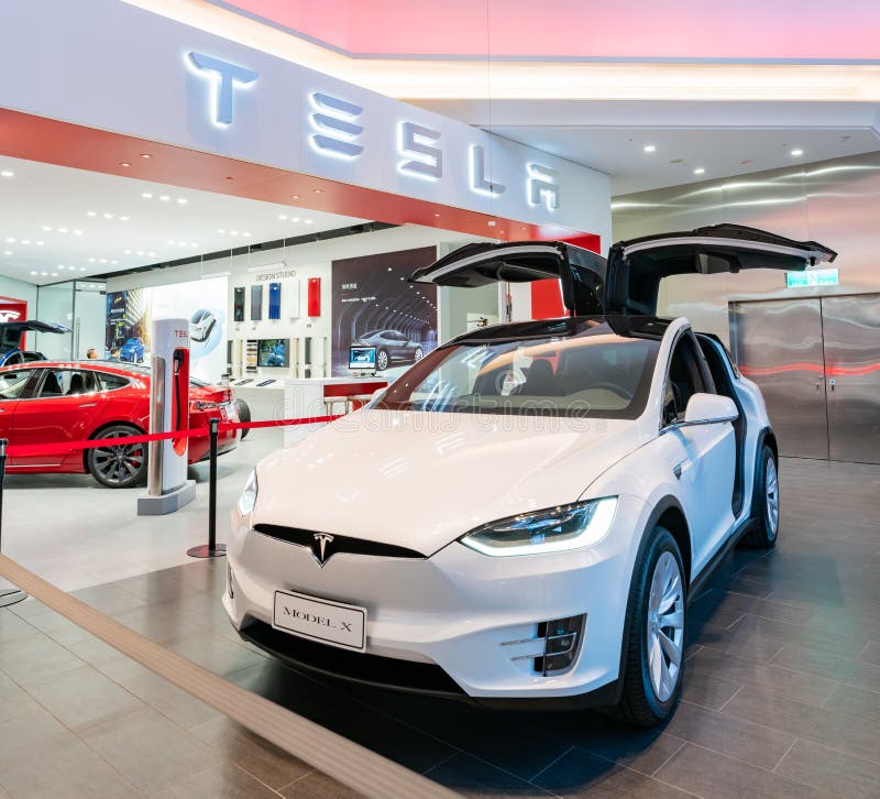 Interior View of a Tesla Selling Center Displaying Modle X Editorial ...